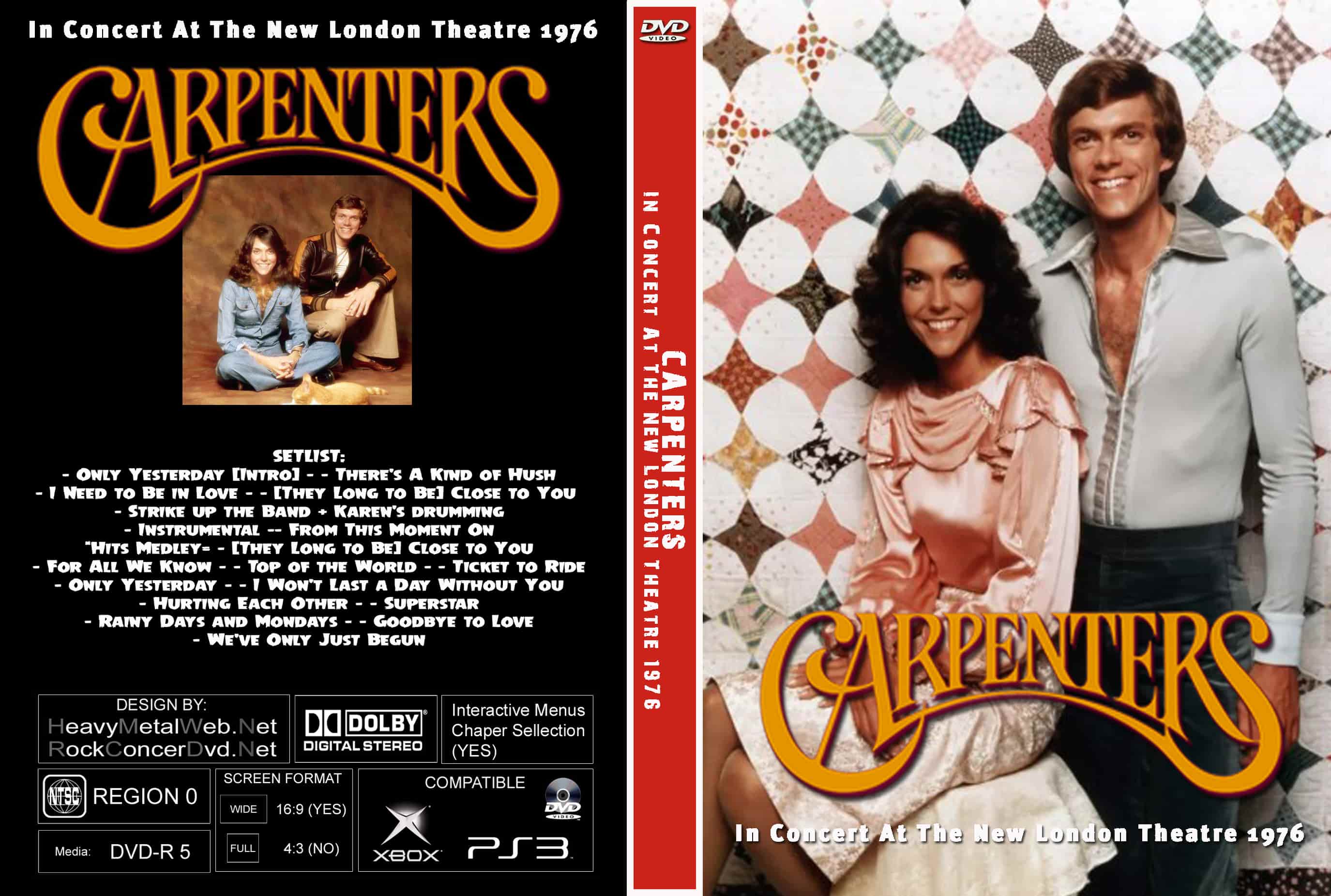CARPENTERS In Concert At The New London Theatre 1976 DVD
