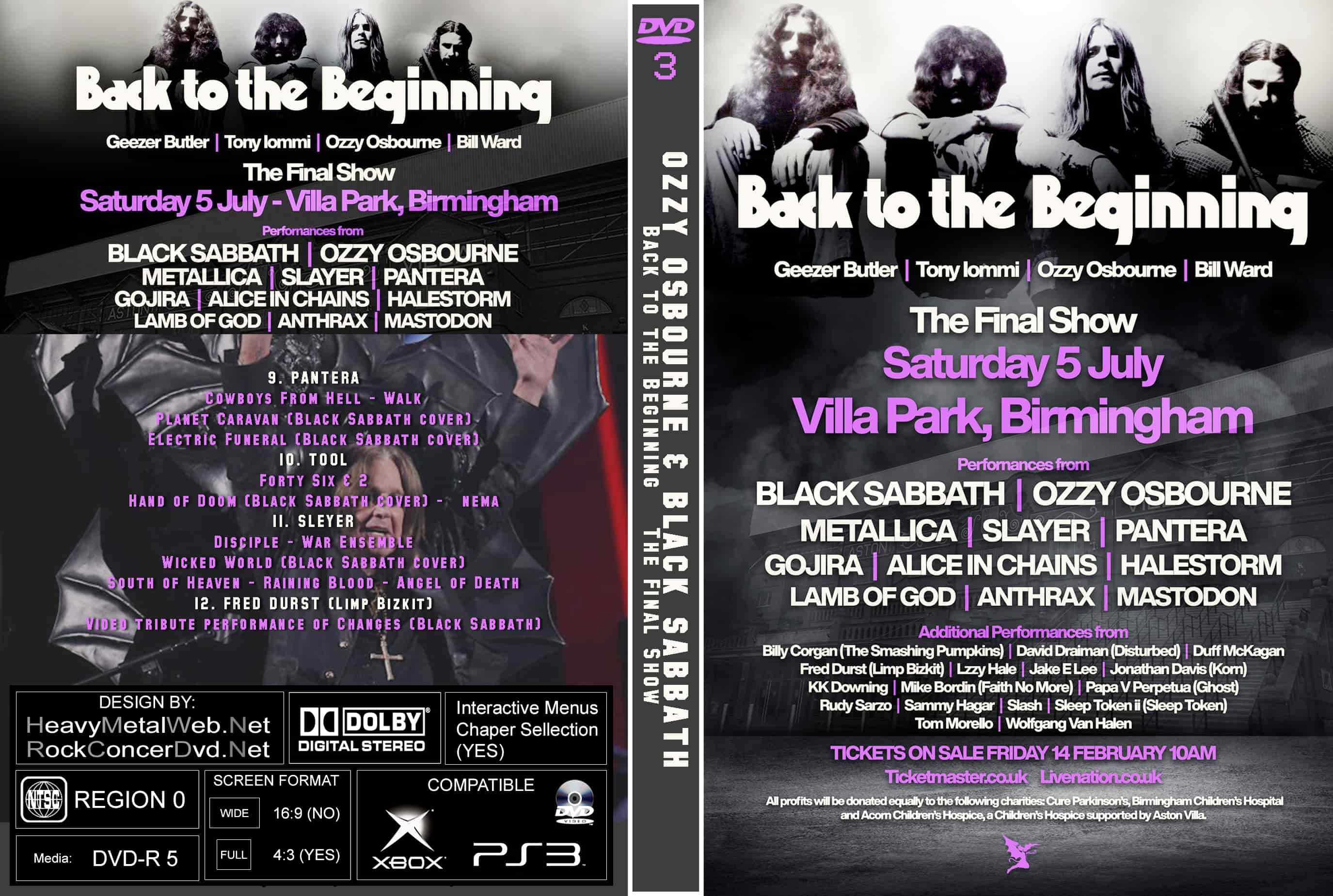 OZZY OSBOURNE Back to the Beginning – The Final Show 07-05-2025 (5 DVDS)