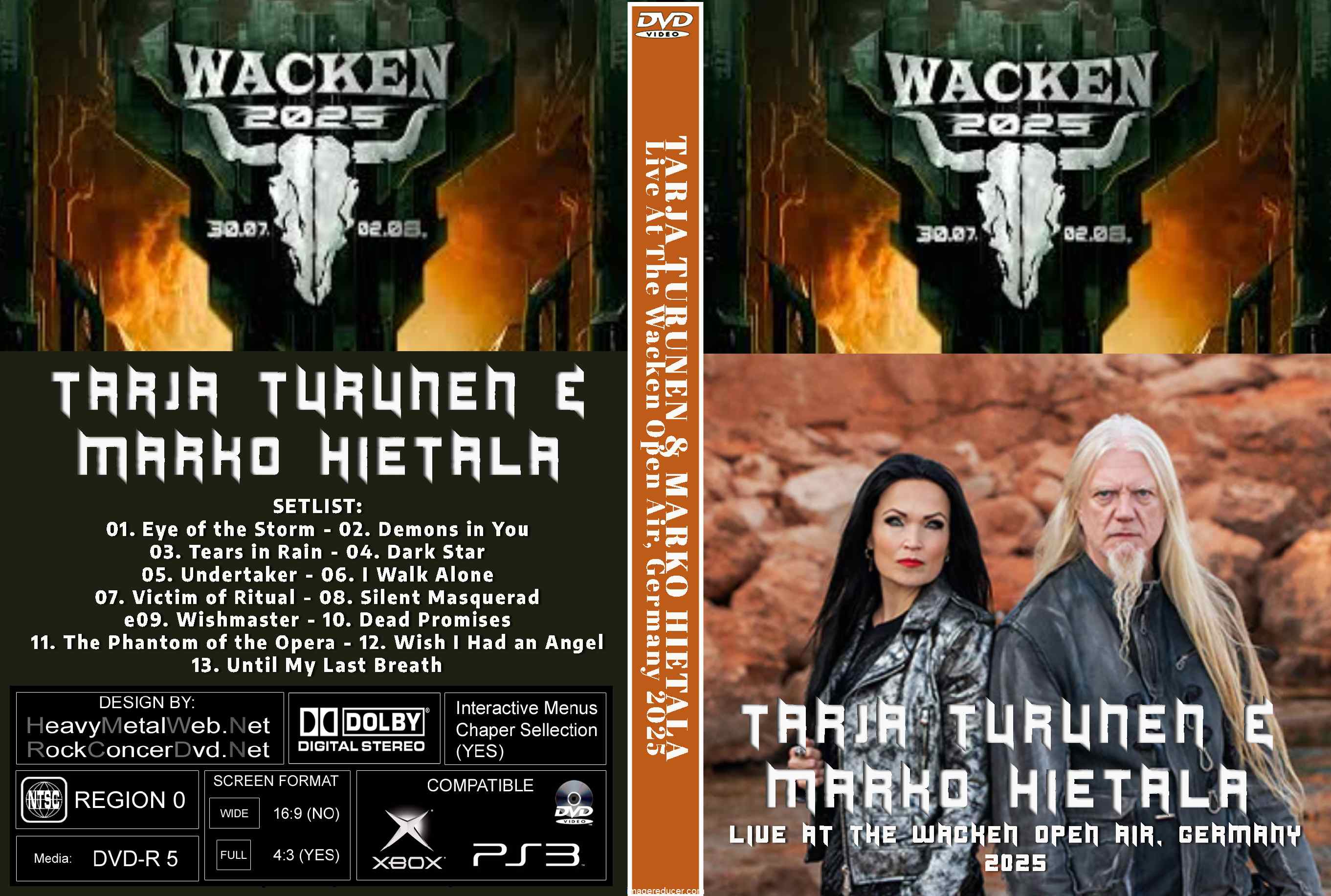 TARJA TURUNEN & MARKO HIETALA Live At The Wacken Open Air, Germany 2025 DVD
